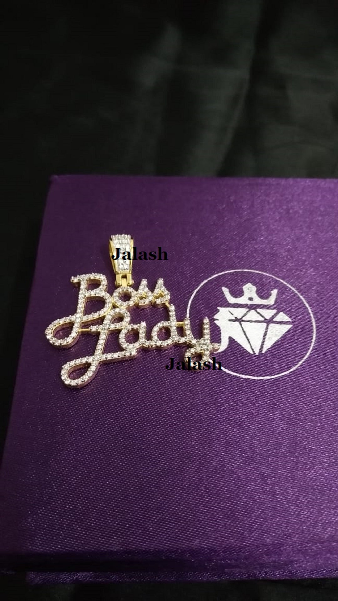 Boss Lady Womens Girls Pendant/ Natural Diamond Boss Lady Girl Pendant ...