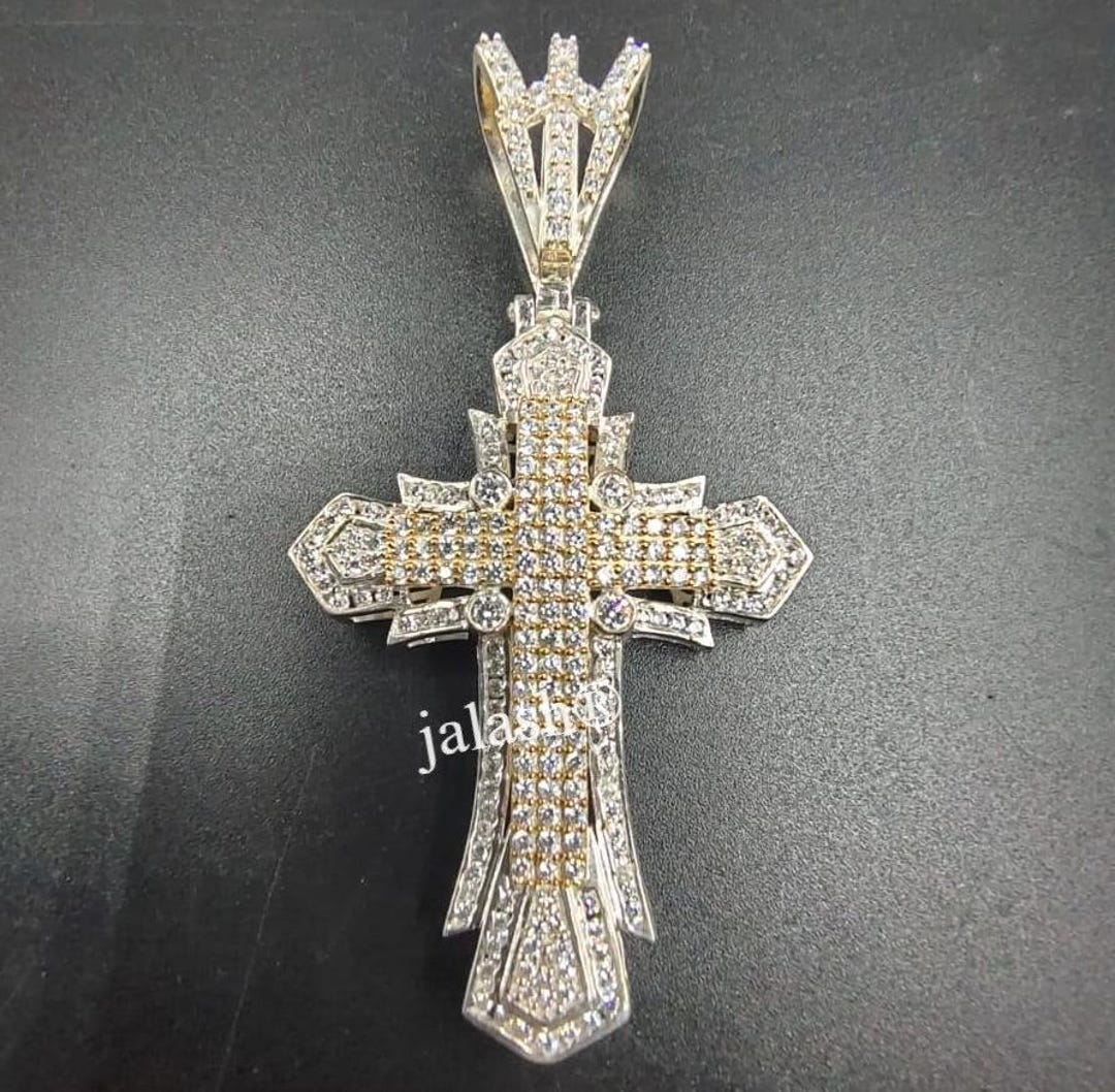 Religious Pendant / Diamond Cross Pendant / Lab Grown Diamond / Men's ...