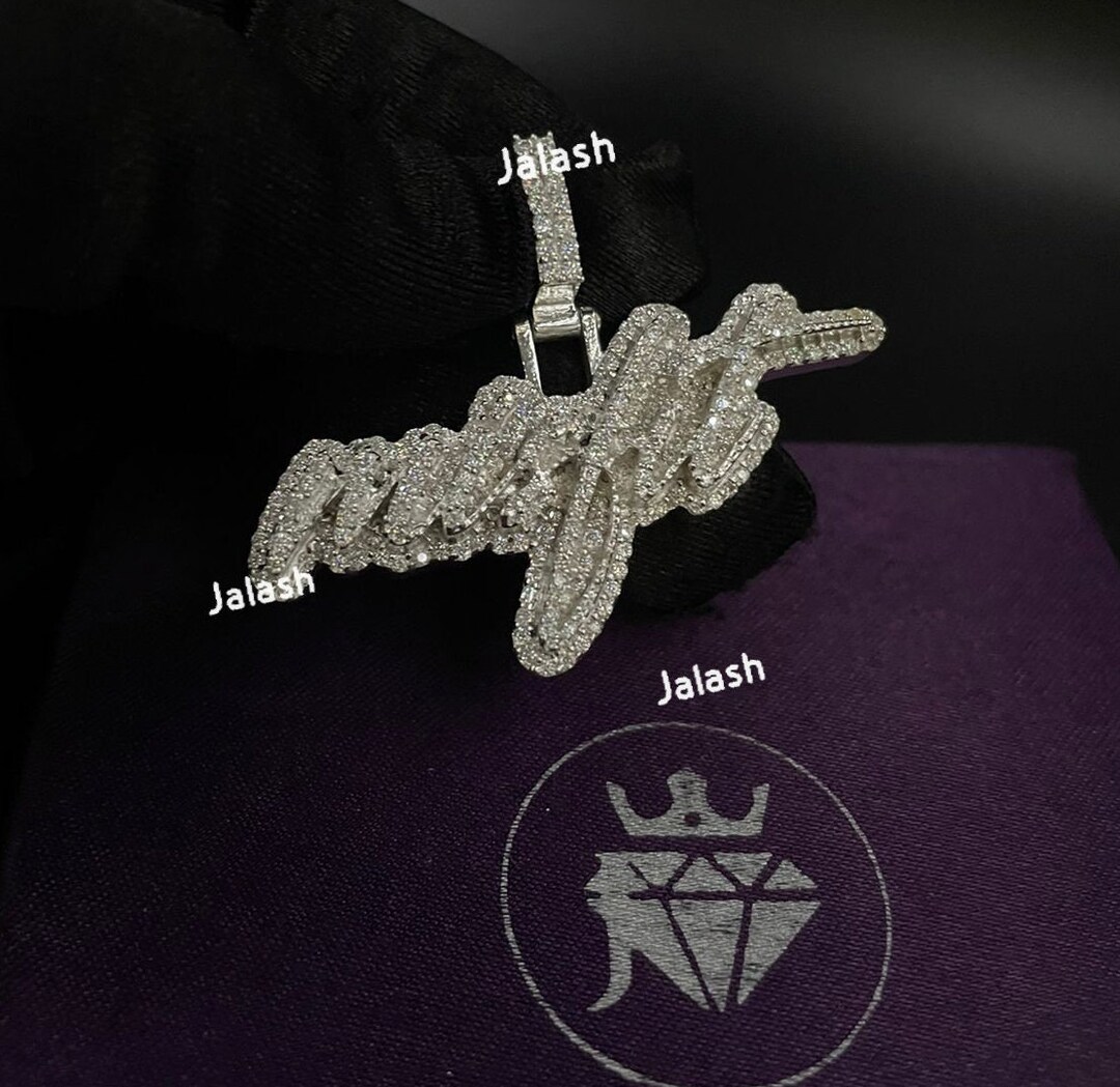 Customized Rapper Any Letter Pendant / Real Moissanite Men's Pendant ...