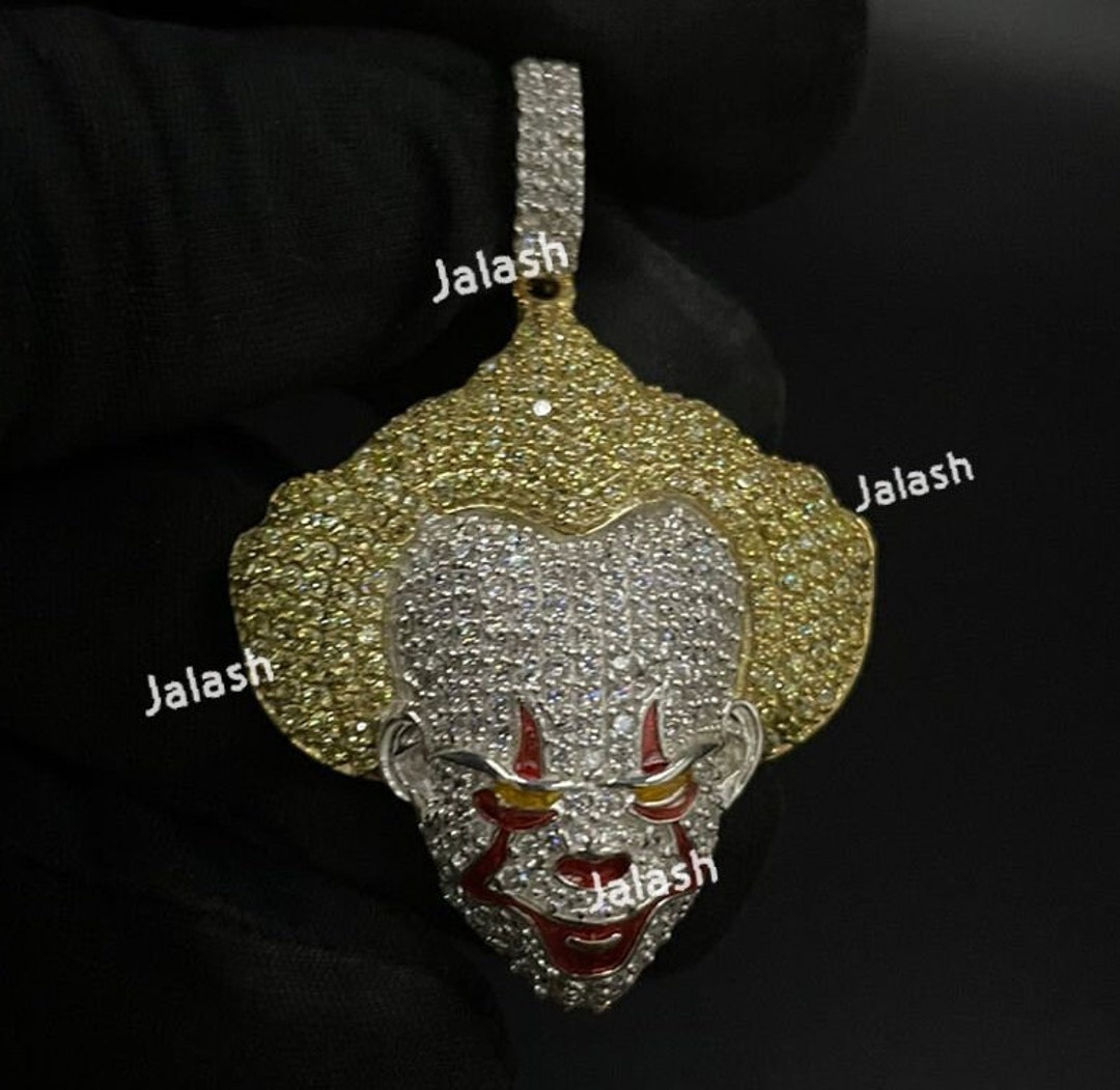 Diamond Rapper Jewelry for Men's / 2 Ct Tester Passing Moissanite Charm ...