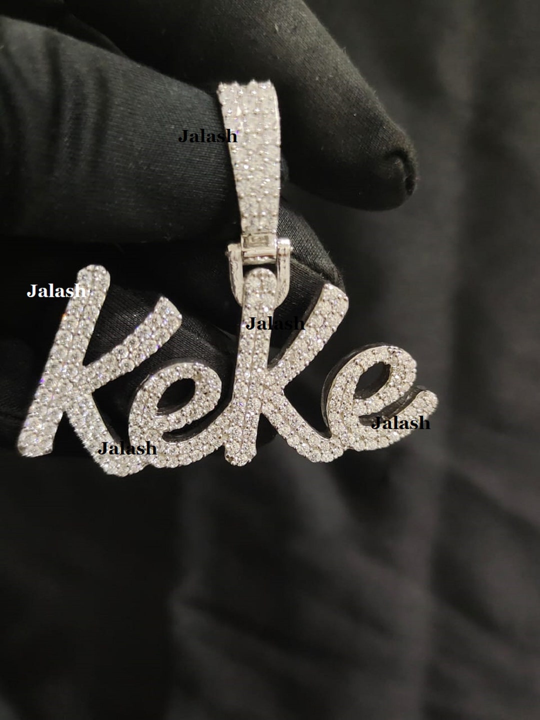 Men's Customized Any 4 Letter Alphabet Keke Name Classic Round VVS ...