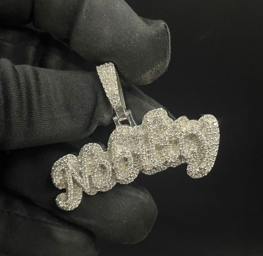 2ct Tester Passing Moissanite Men's Custom Pendant / Bust Down Letter ...