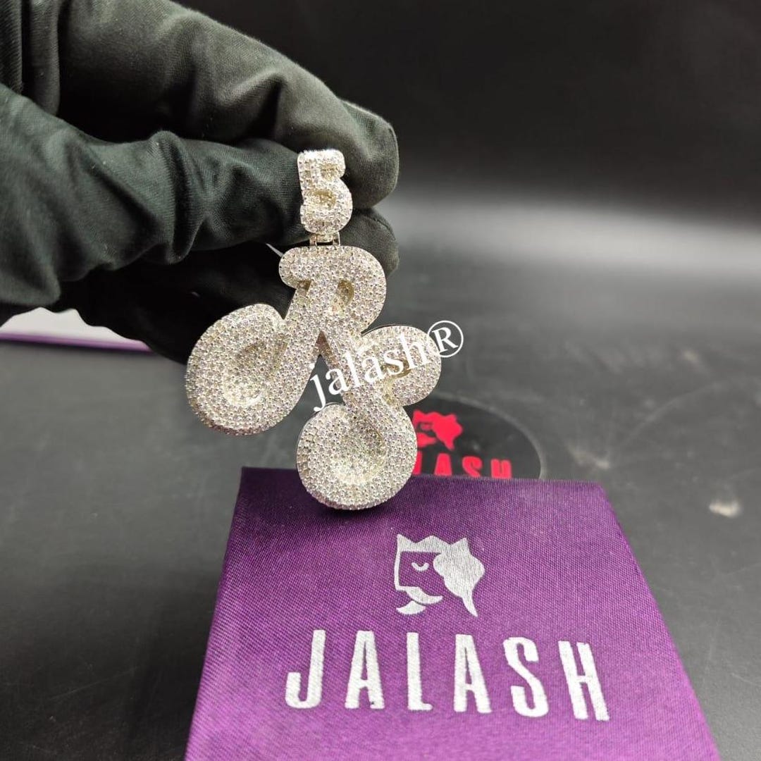 Men's Rapper Jewelry / "rs" Custom Iced Out Pendant / Real Moissanite ...