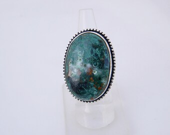 Chrysocolla ring | Etsy