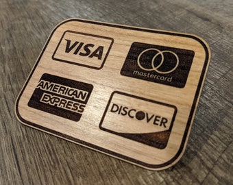 Acrylic Credit Card Sign - Etsy