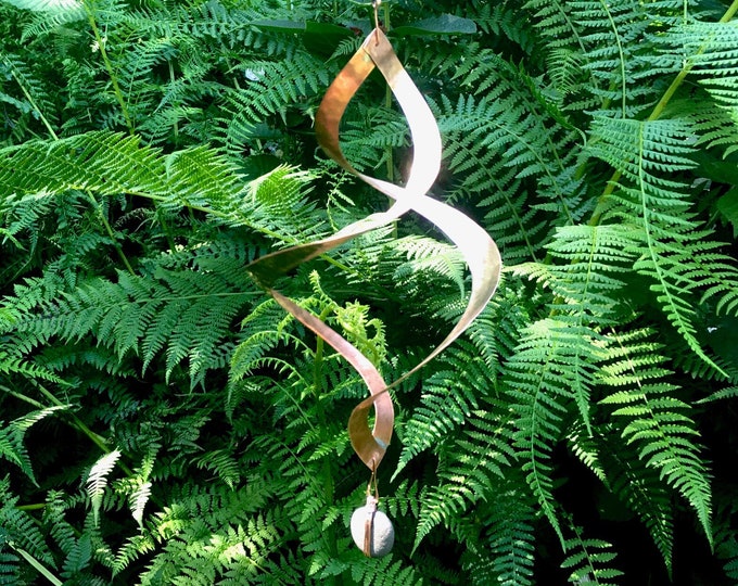 7" Hanging Pounded Copper Kinetic Wind Sculpture - Etsy