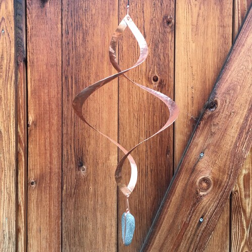 7 Hanging Pounded Copper Kinetic Wind Sculpture - Etsy