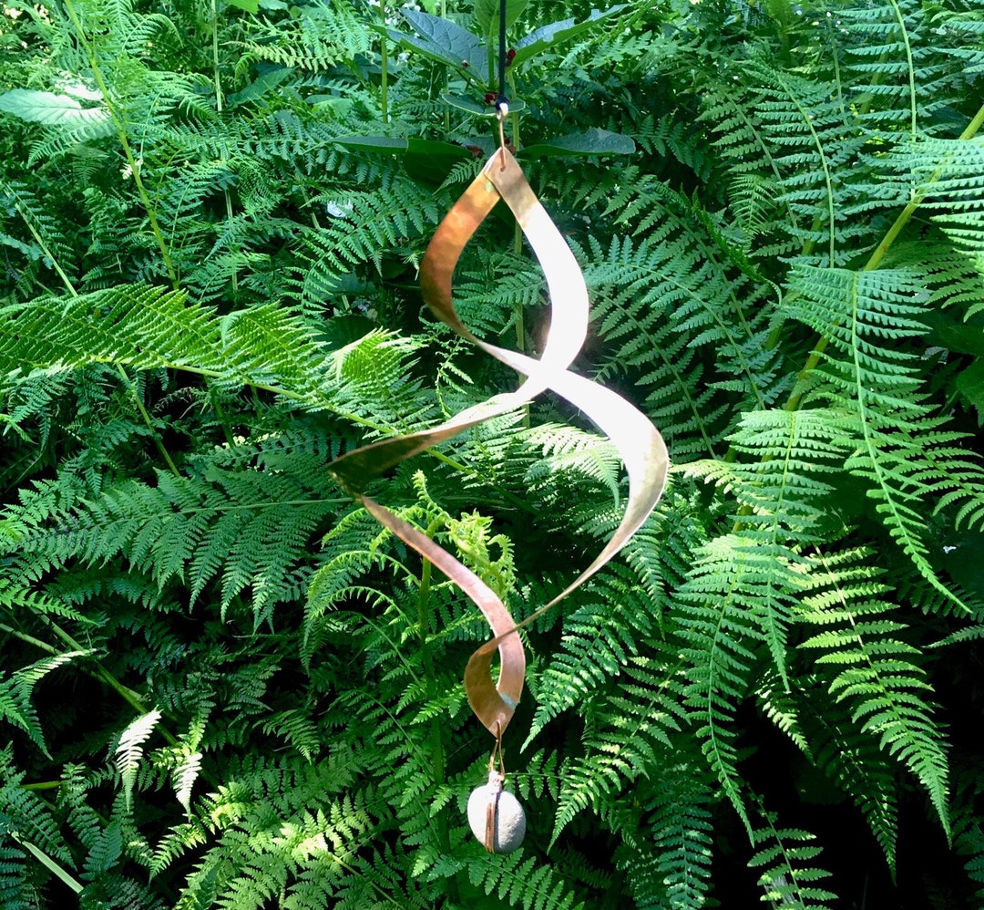 7" Hanging Pounded Copper Kinetic Wind Sculpture - Etsy