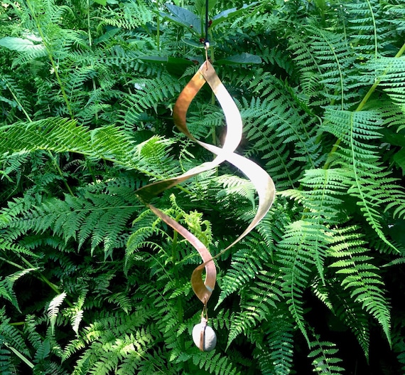 7 Hanging Pounded Copper Kinetic Wind Sculpture - Etsy