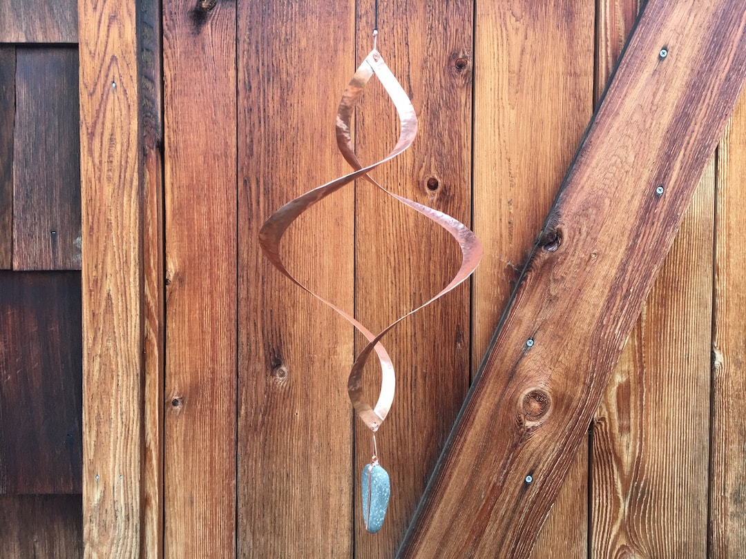 9" Hanging Pounded Copper Kinetic Wind Sculpture - Etsy