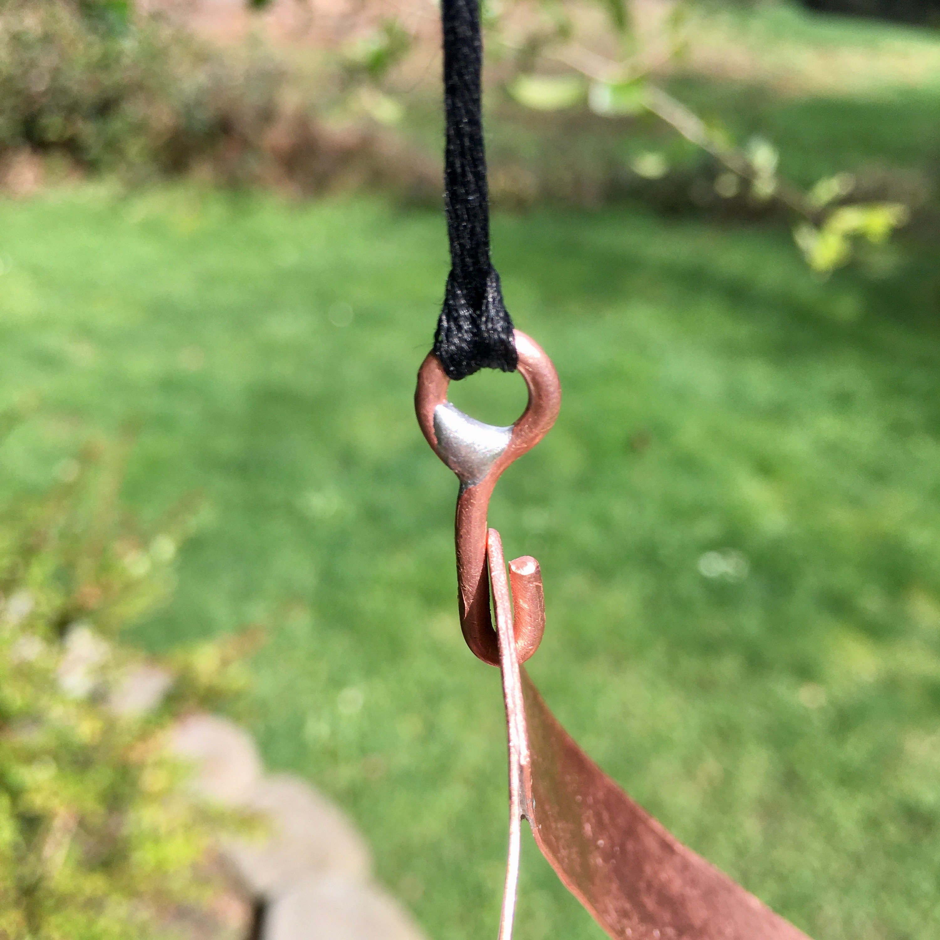 20 Hanging Pounded Copper Kinetic Wind Sculpture Double - Etsy