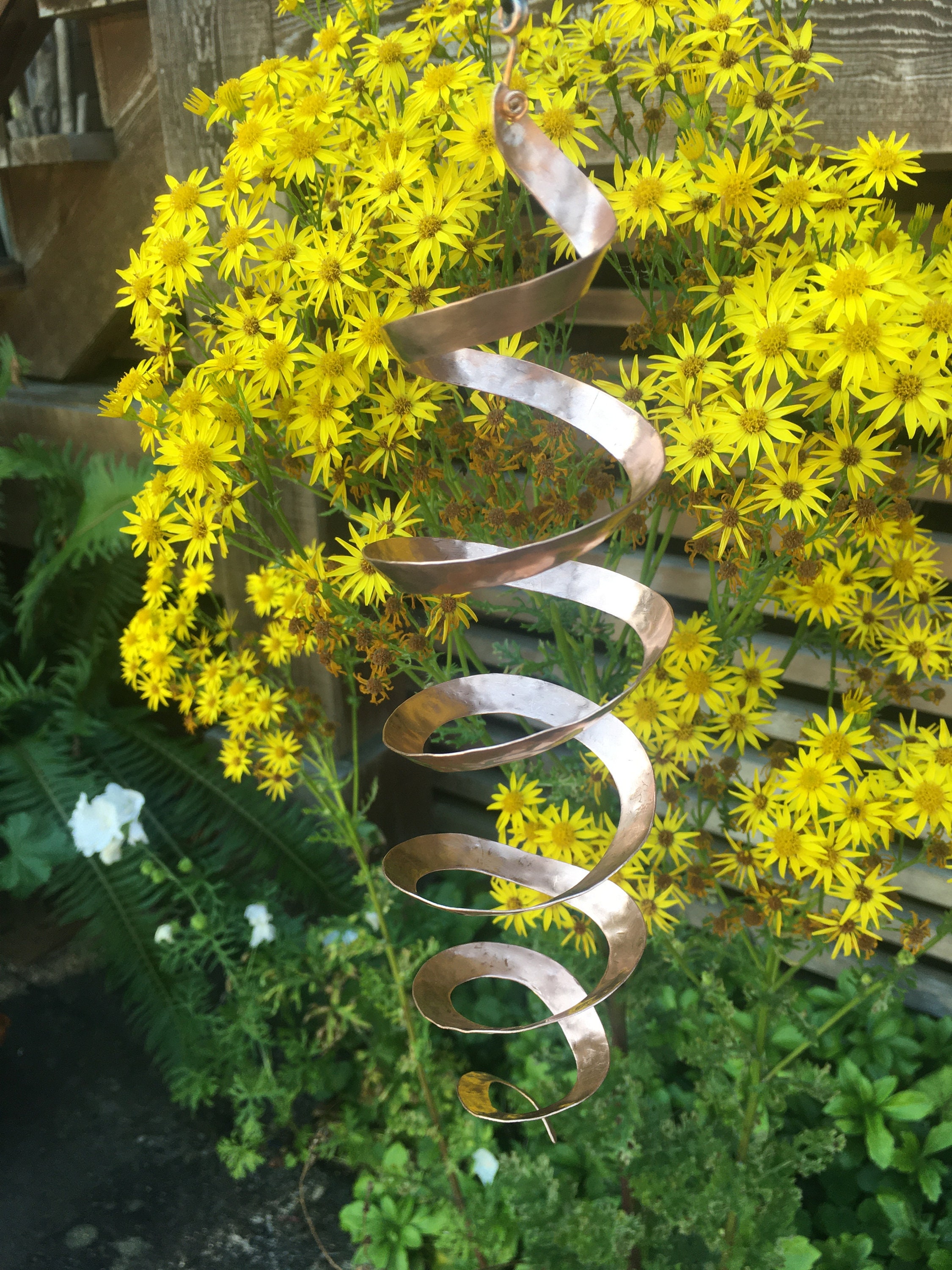 Hand Cut and Pounded 11 Spiral Copper Wind Sculpture - Etsy