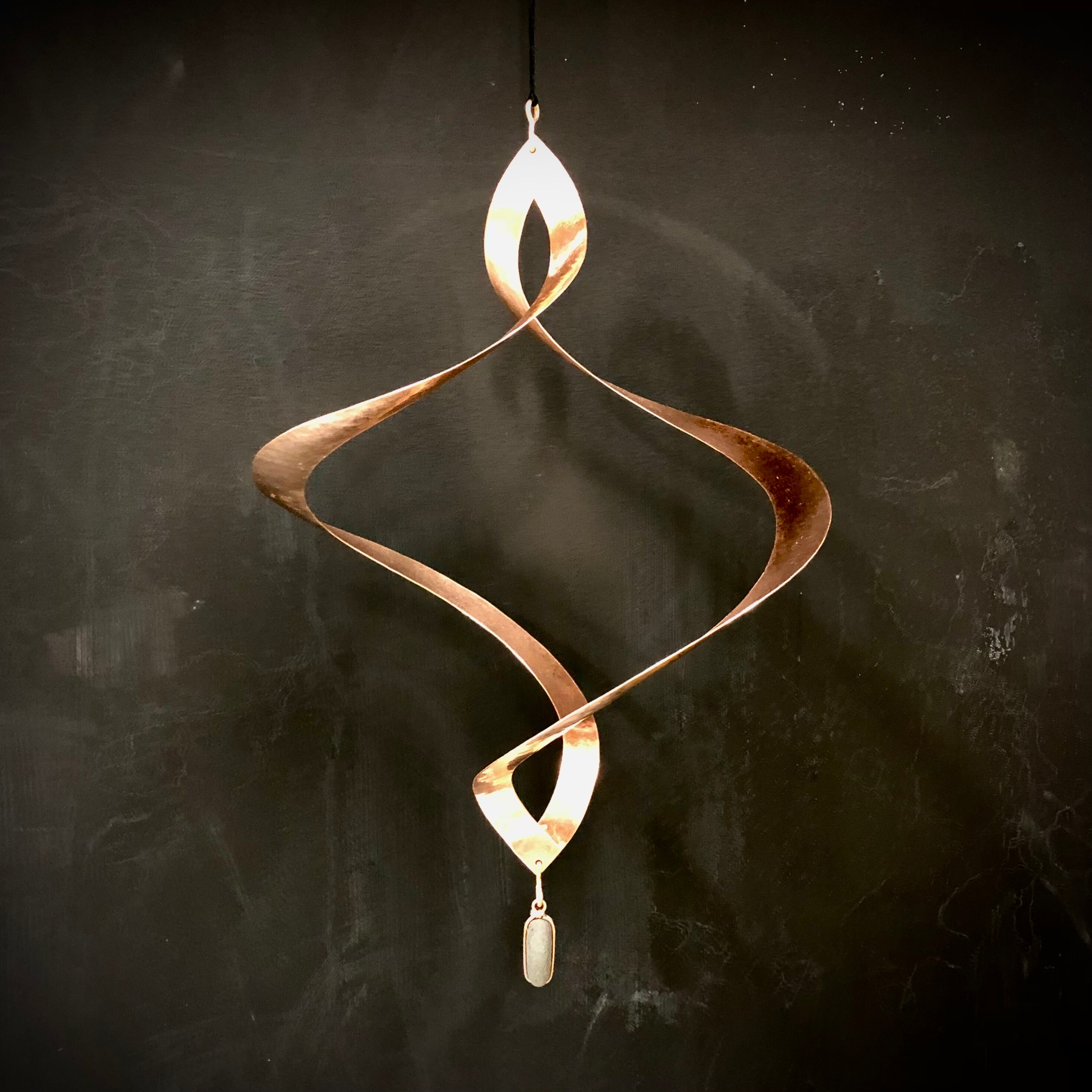 7" Hanging Pounded Copper Kinetic Wind Sculpture - Etsy