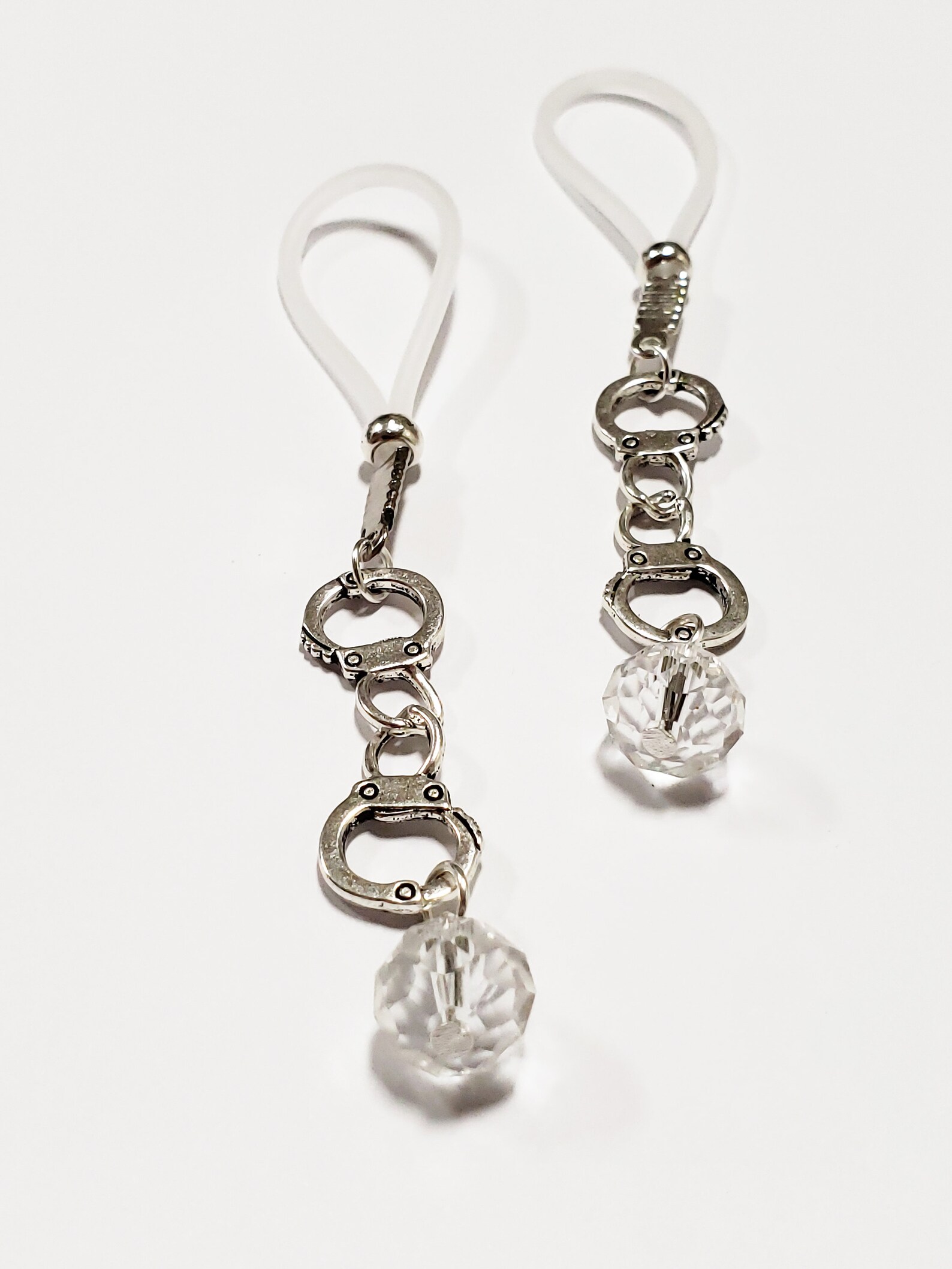 BDSM Handcuff and Crystal Nipple Nooses or Feel the Sting With | Etsy