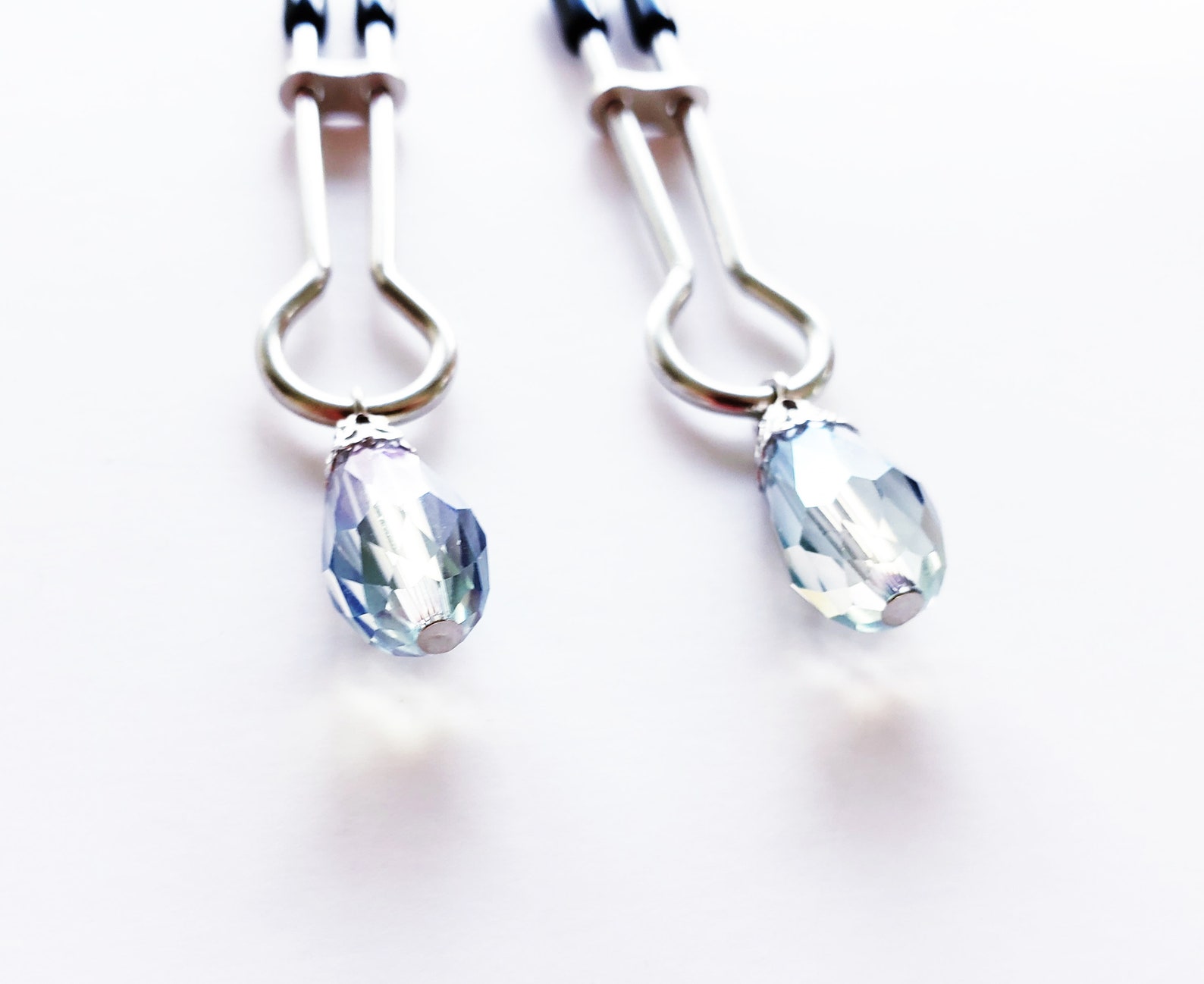 BDSM Nipple Clamps With Iris Crystal Straight Tweezer Clamp. - Etsy