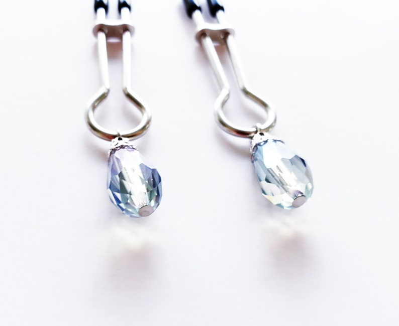 BDSM Nipple Clamps With Iris Crystal Straight Tweezer Clamp. - Etsy