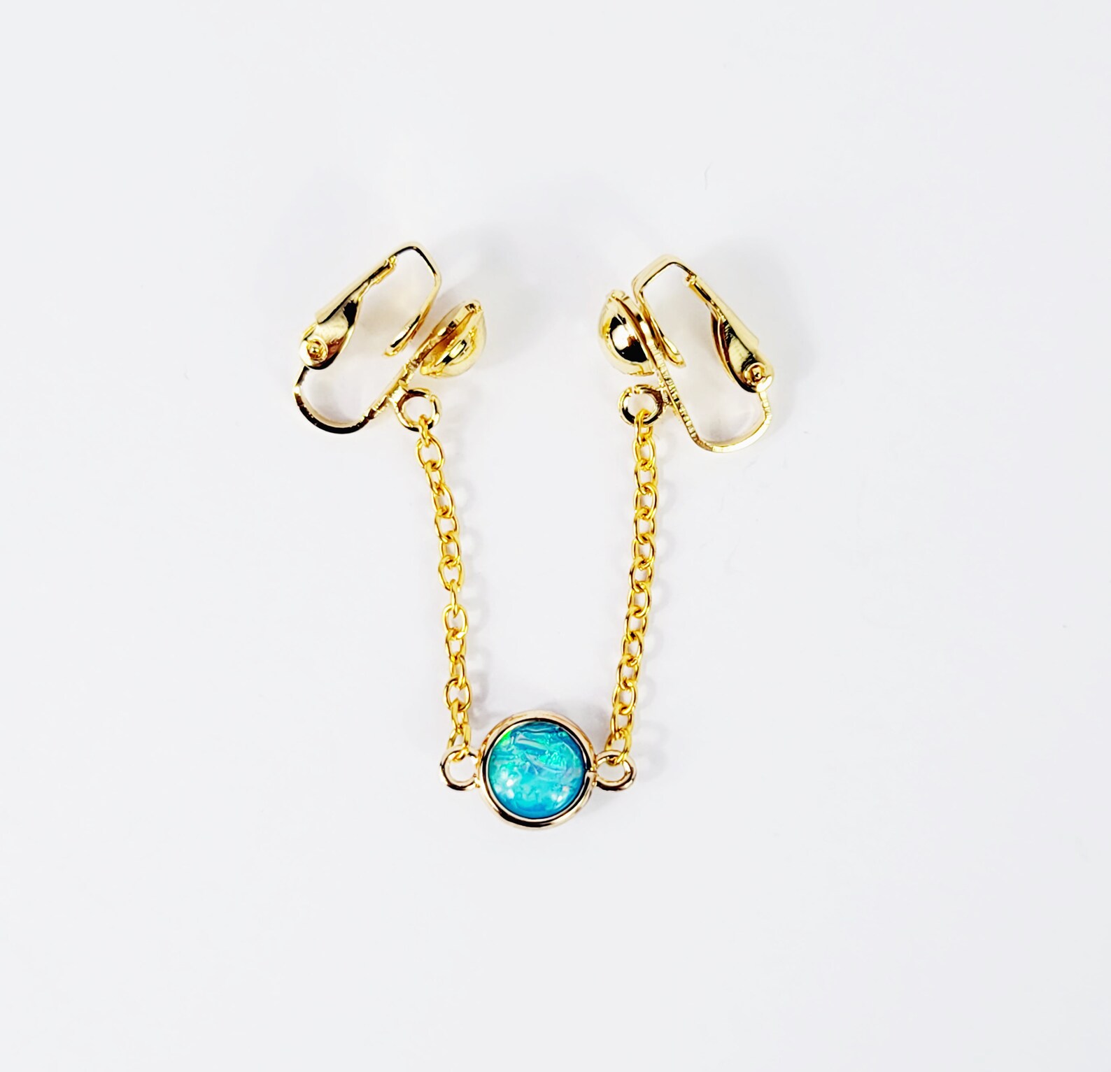 Labia Chain Dangle Gold With Teal Pendant. Non Piercing - Etsy