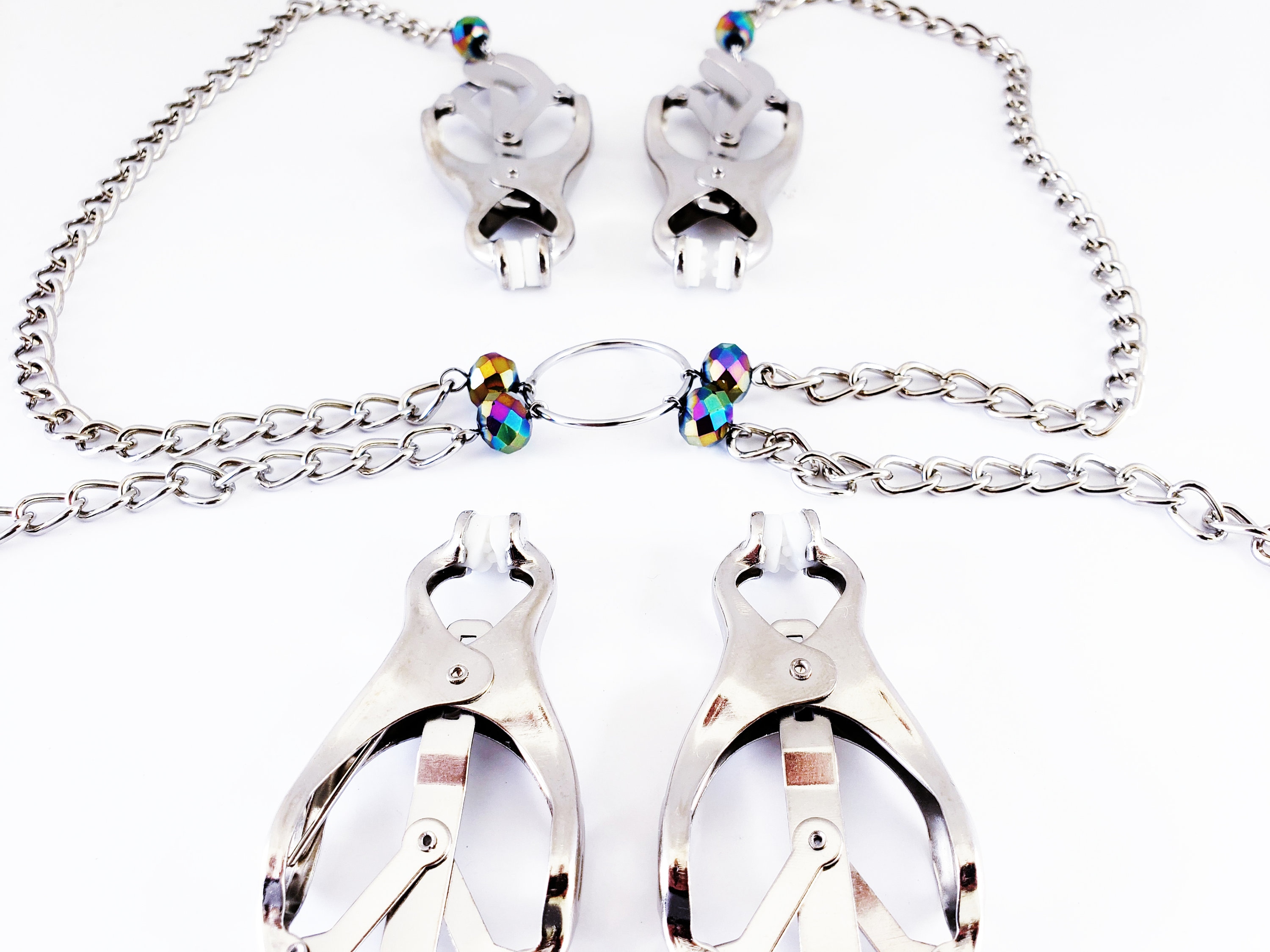 Four Clover Clamps With Chain Attached. Nipple and Labia - Etsy UK