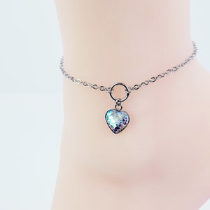 BDSM Subtle Anklet Collar, 100% Stainless Steel, Circle of O With ...