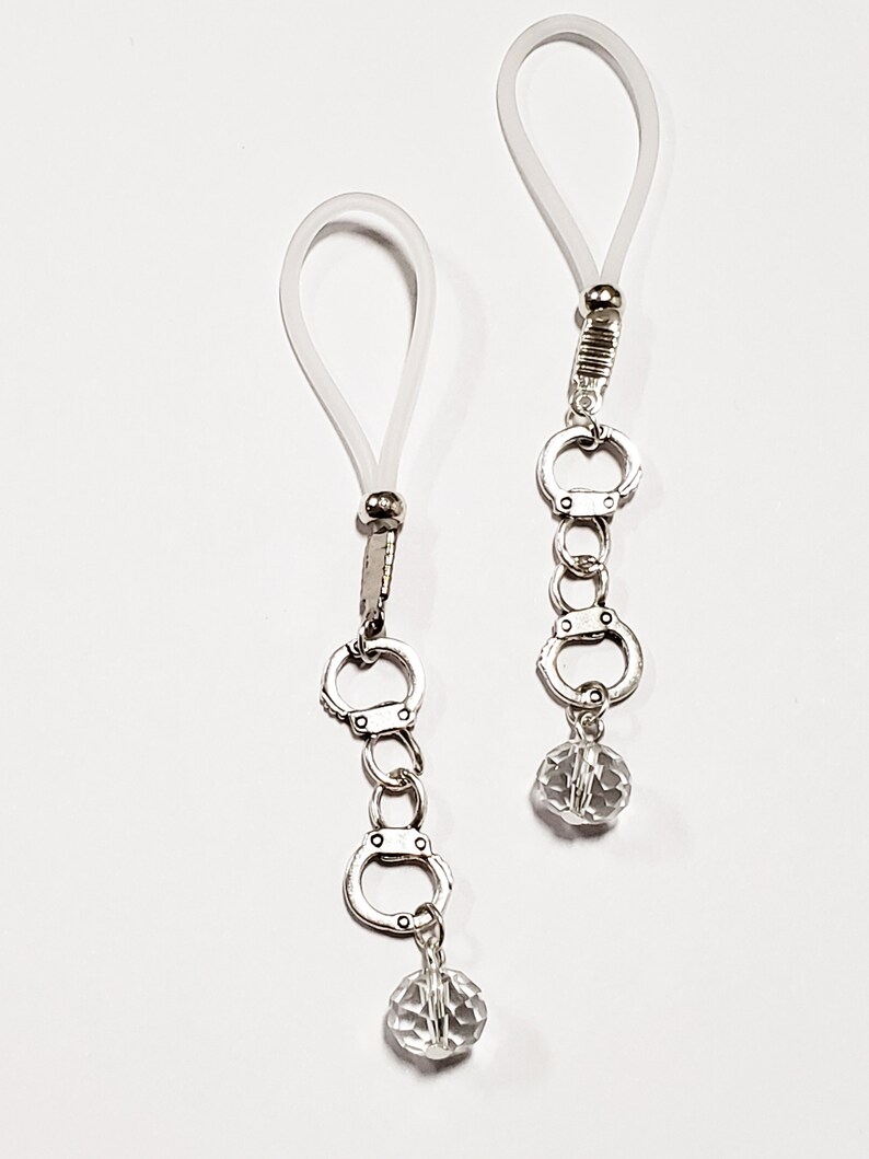 BDSM Handcuff and Crystal Nipple Nooses or Feel the Sting With - Etsy