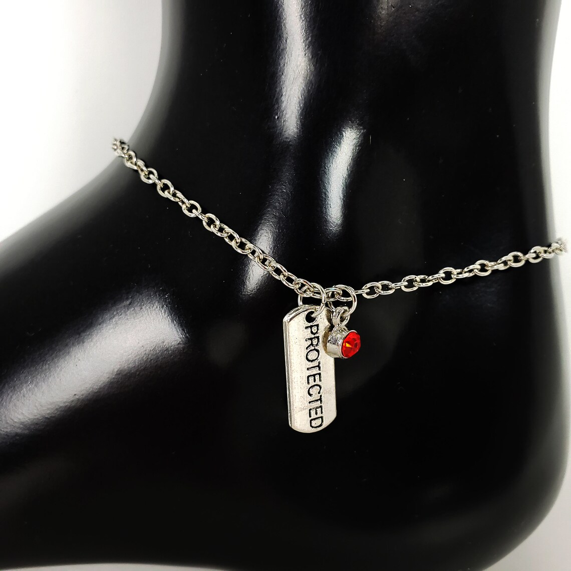 Protected Anklet With Gem. Ankle Bracelet for Women. BDSM | Etsy