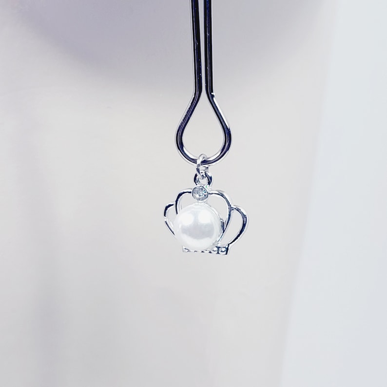 Nipple Clamps With Crown and Pearl. Straight Nipple Clamps. MATURE ...