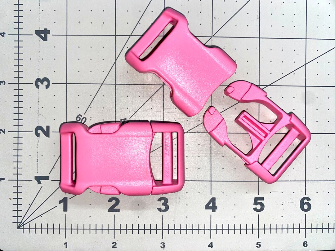 1 Pink Plastic Side Release Buckle Hardware for Collar, Purse, and ...