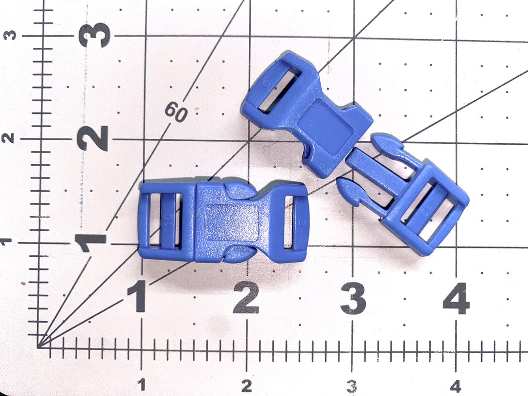 Set of 6, 1/2” Blue Plastic Side Release Buckle Hardware for Collar ...