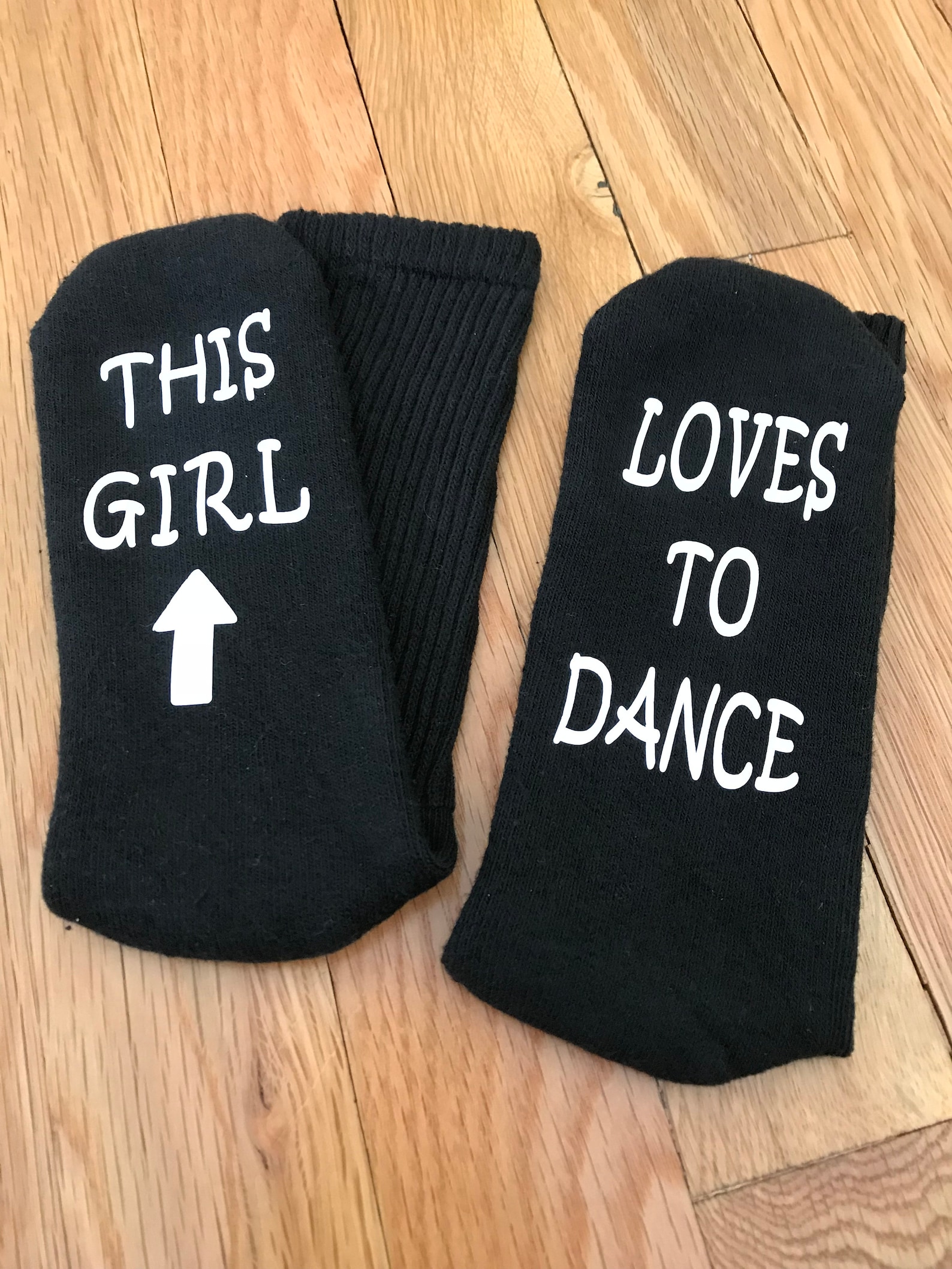 Dance Socks - This Girl Loves to Dance - Etsy