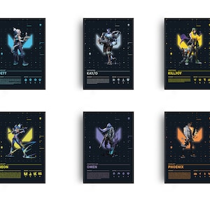 All Agents Valorant Posters, Reyna, Sage, Omen, Jett, Killjoy, Viper ...