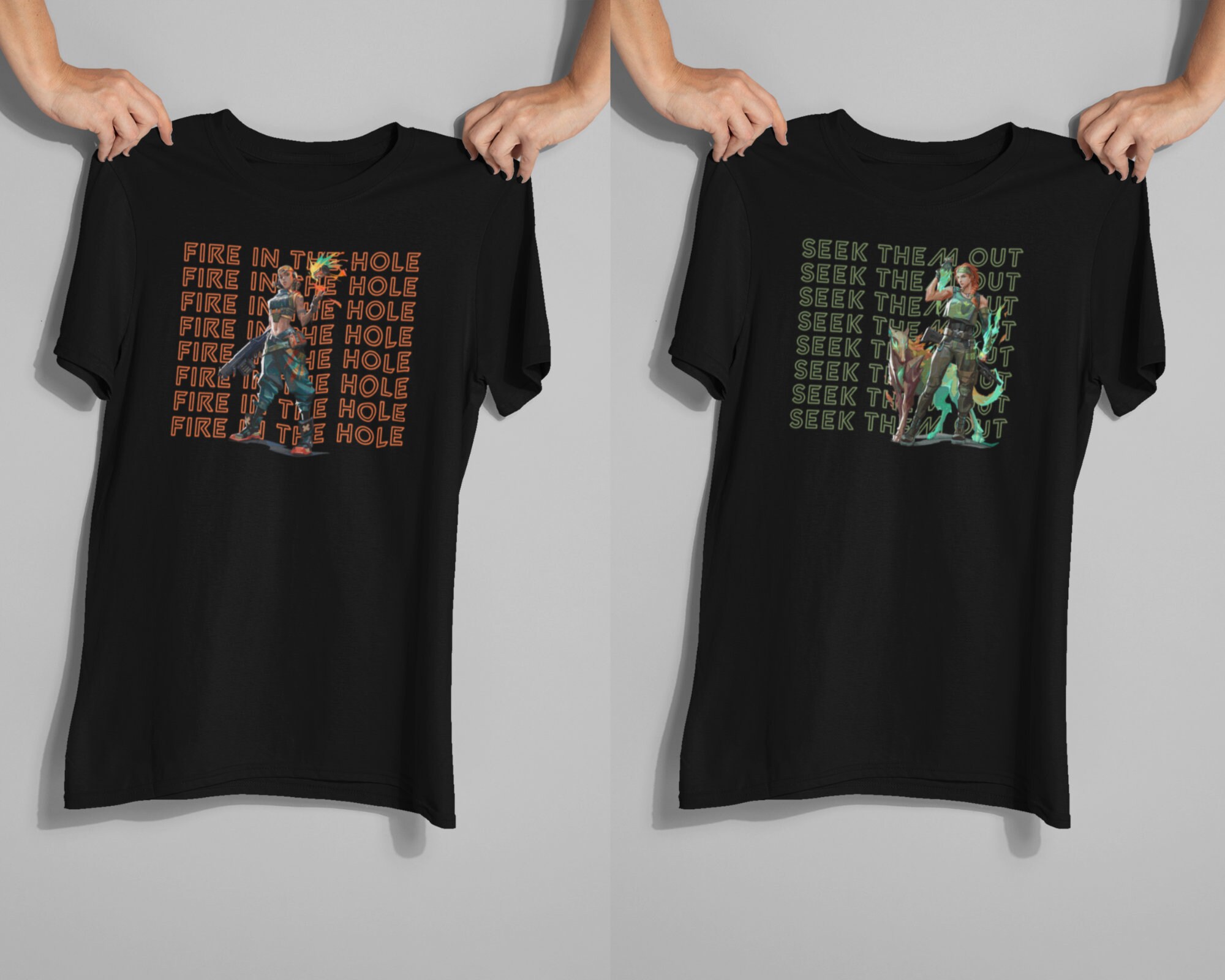 Valorant Agents T-shirt Videogame Gamer Reyna Sage Omen Jett Killjoy ...