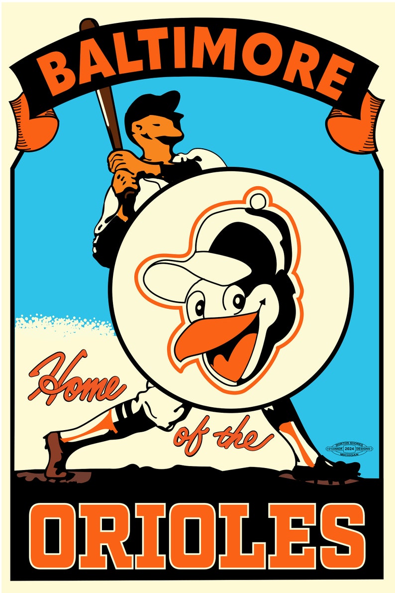 Baltimore Orioles Poster - Etsy