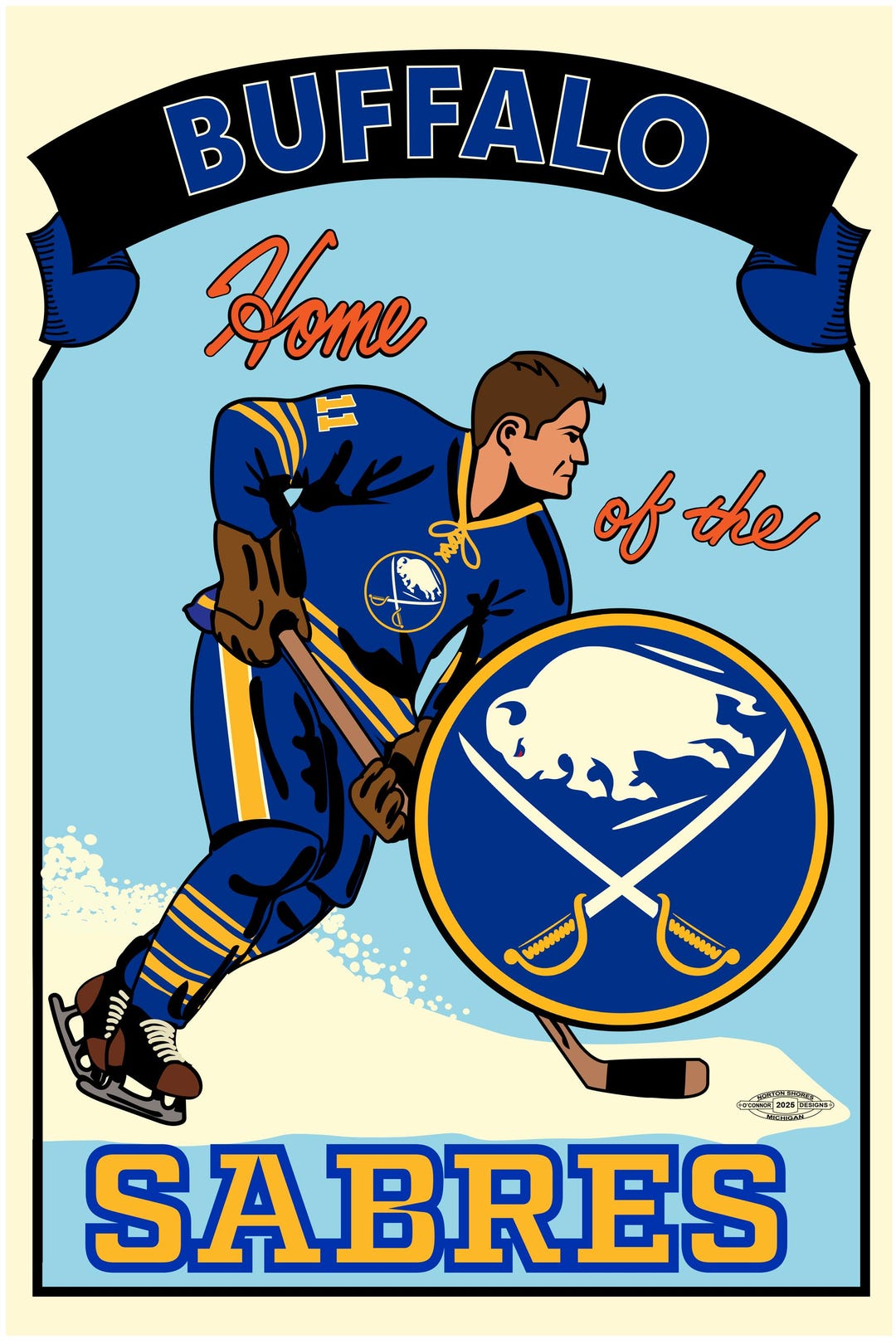 Buffalo Sabres Retro Poster - Etsy