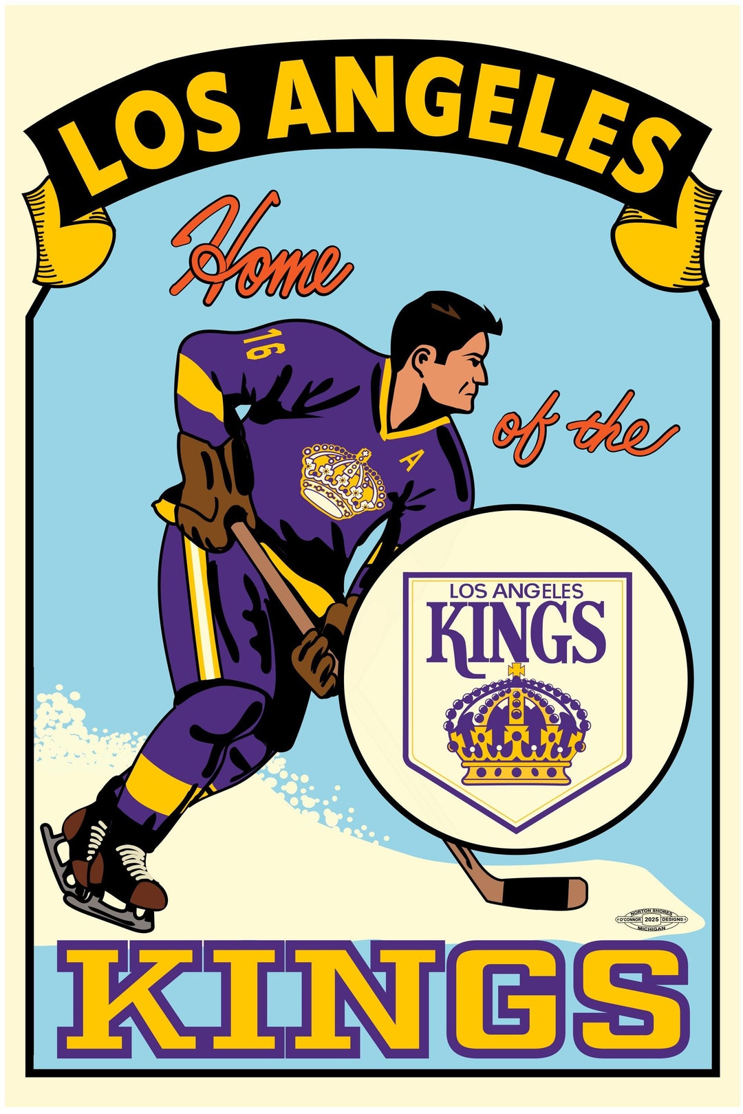 Los Angeles Kings Retro Poster - Etsy