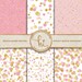 Blush & Gold Confetti Digital Paper Confetti Background | Etsy