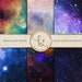 Galaxy Watercolor Digital Paper Abstract Outer Space Texture | Etsy