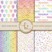 Pastel Rainbow Birthday Digital Paper Colorful Party Designs | Etsy