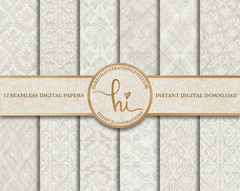 Damask Seamless Pattern - Etsy