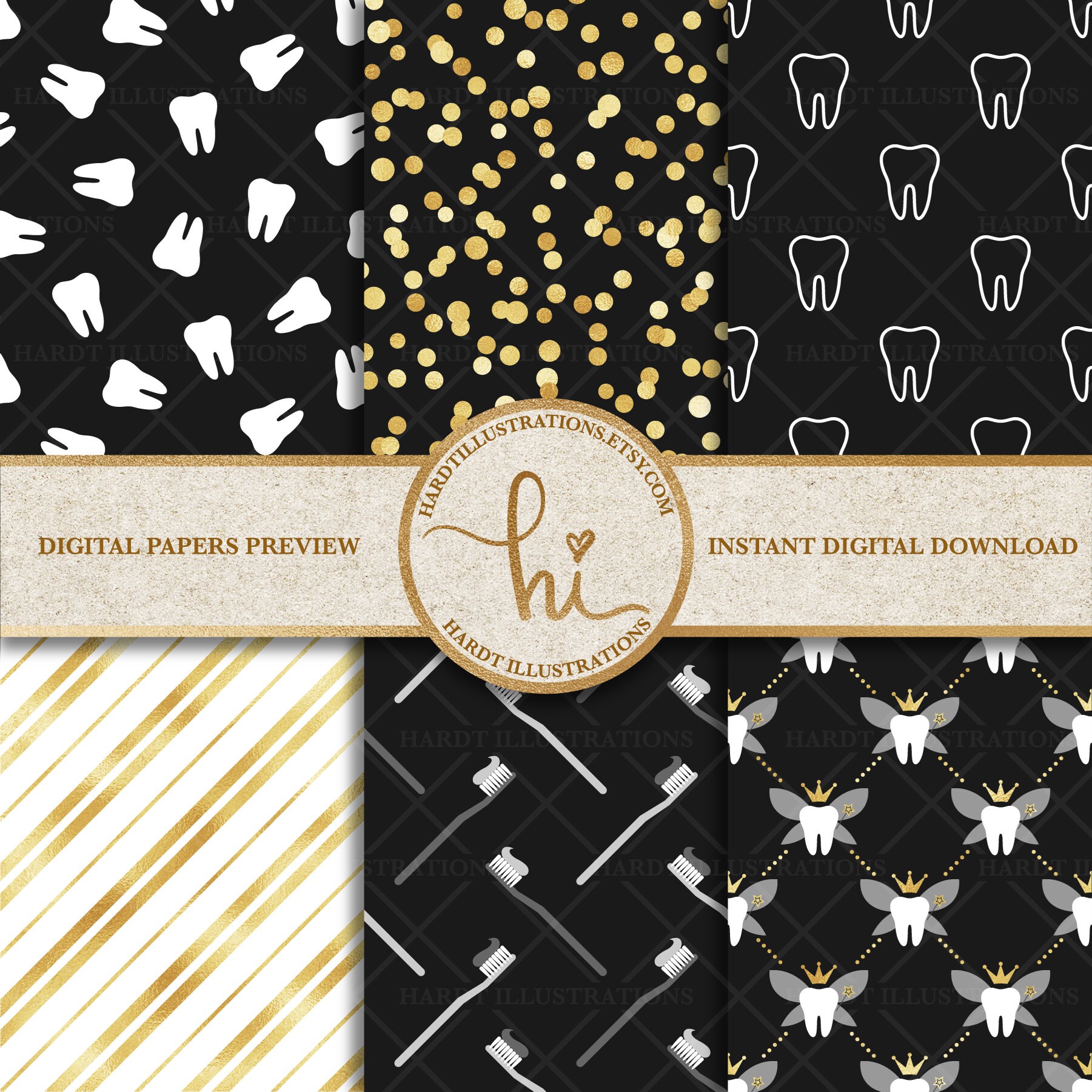 Dental Digital Paper Teeth Digital Paper Dental School | Etsy