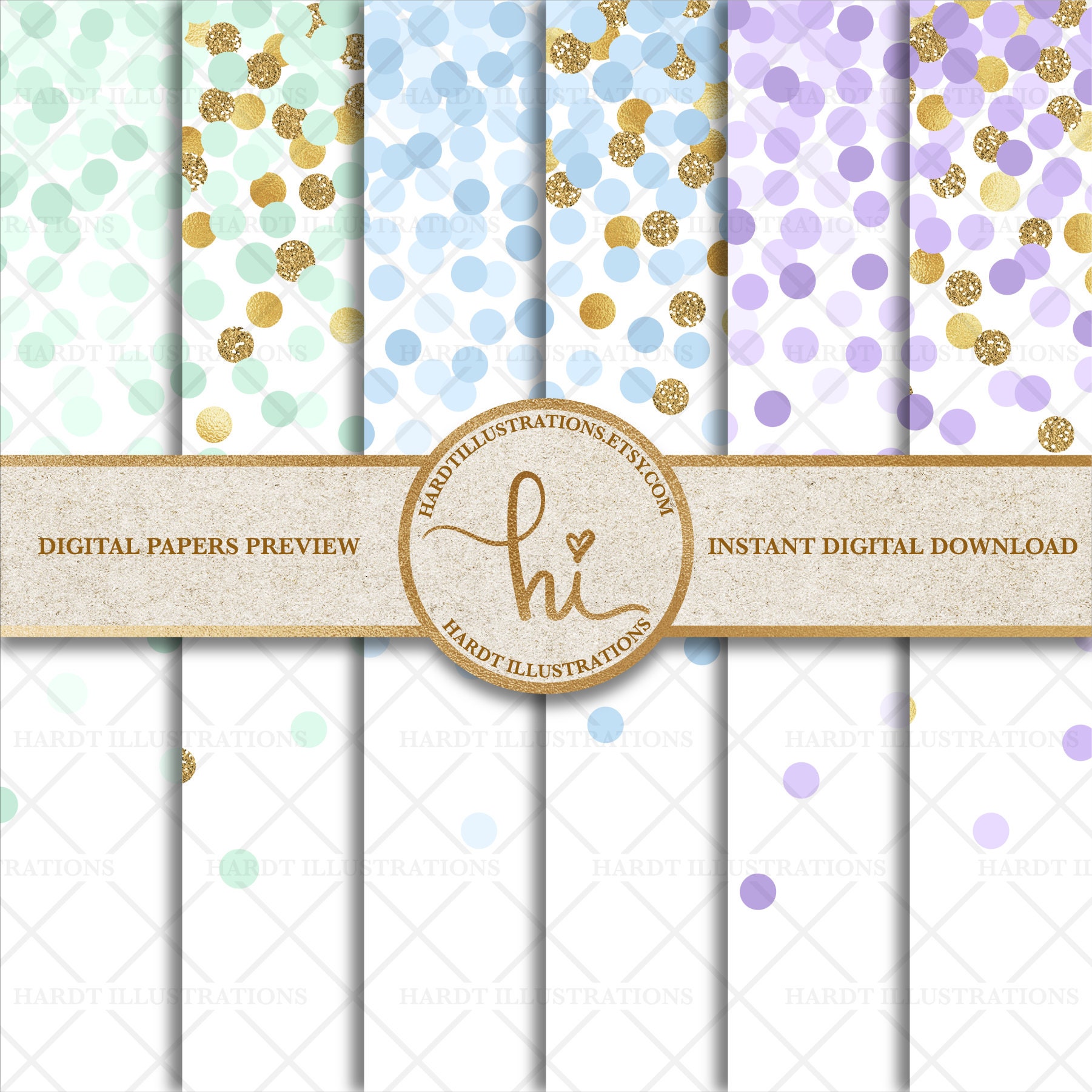 Pastel Rainbow Confetti Digital Paper Falling Confetti | Etsy