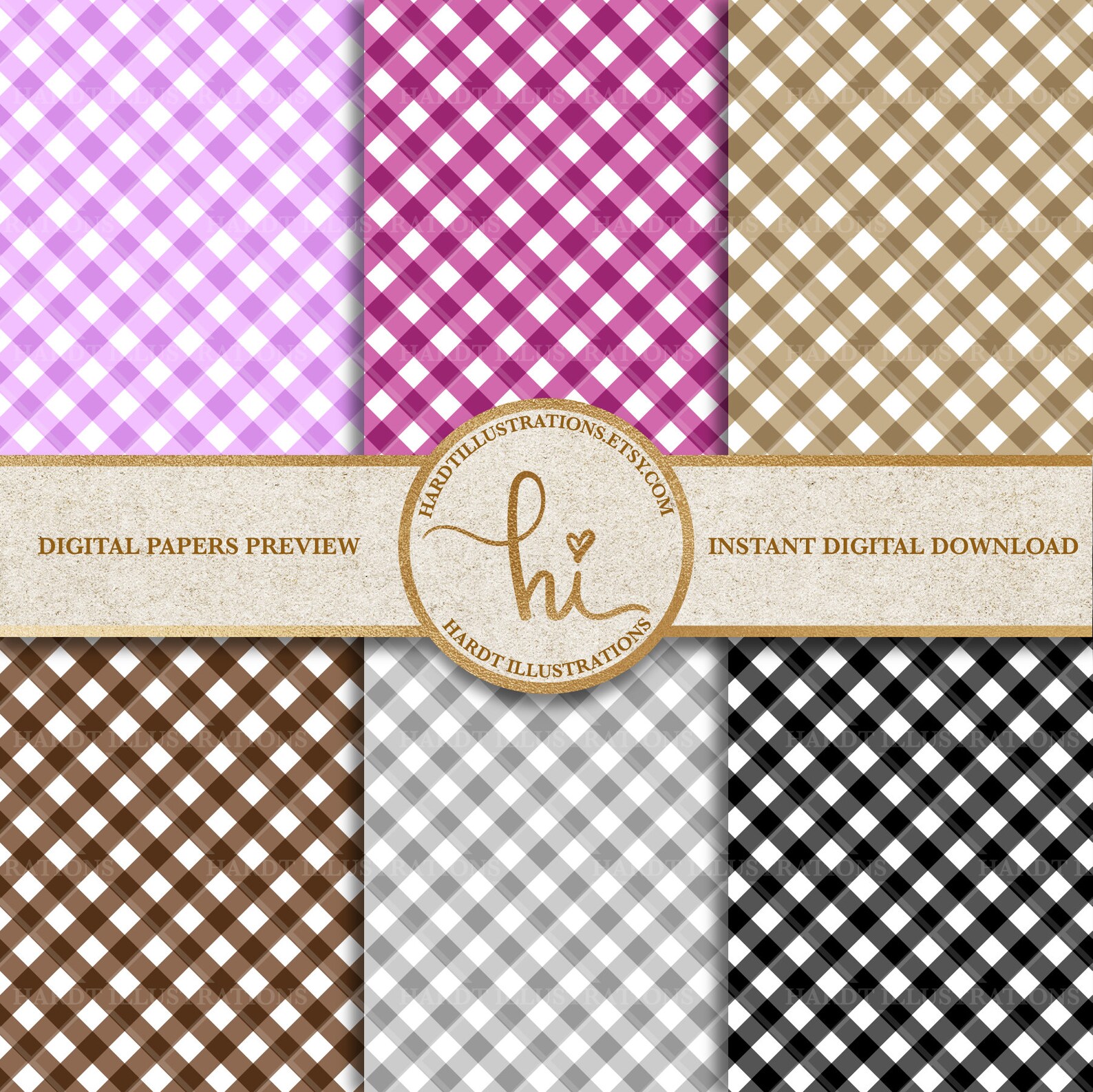 Diagonal Gingham Digital Paper Rainbow Gingham Fabric Design - Etsy