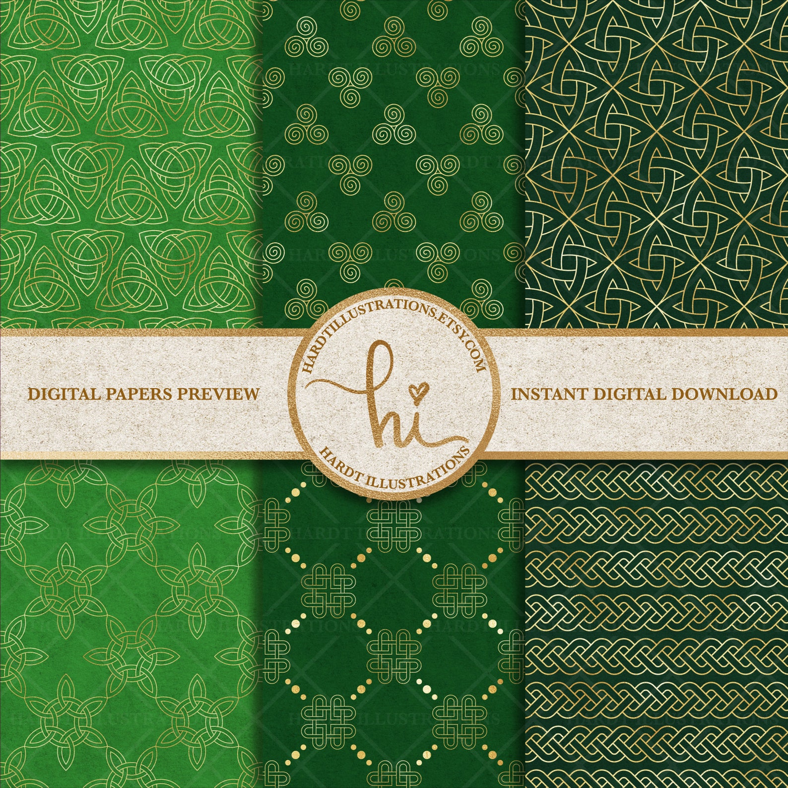 Celtic Digital Paper Celtic Knot Print Triskelion Triskele - Etsy