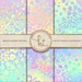 Pastel Leopard Print Digital Paper, Holographic Rainbow Digital Paper ...