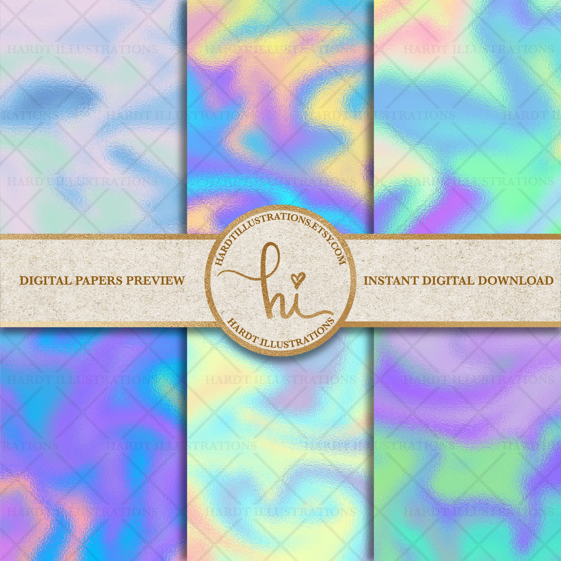 Holographic Foil Digital Paper Iridescent Foil Texture - Etsy