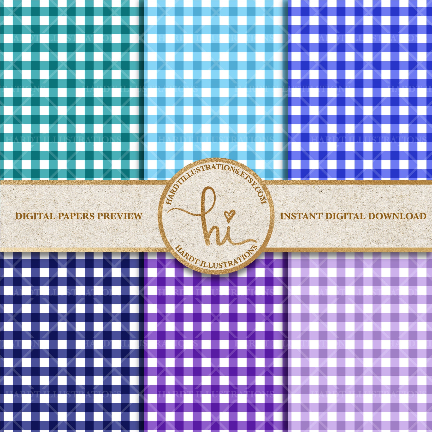 Gingham Digital Paper Rainbow Gingham Fabric Design Small | Etsy