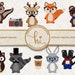 Hipster Woodland Animals Clipart Hipster Woodland Animals - Etsy