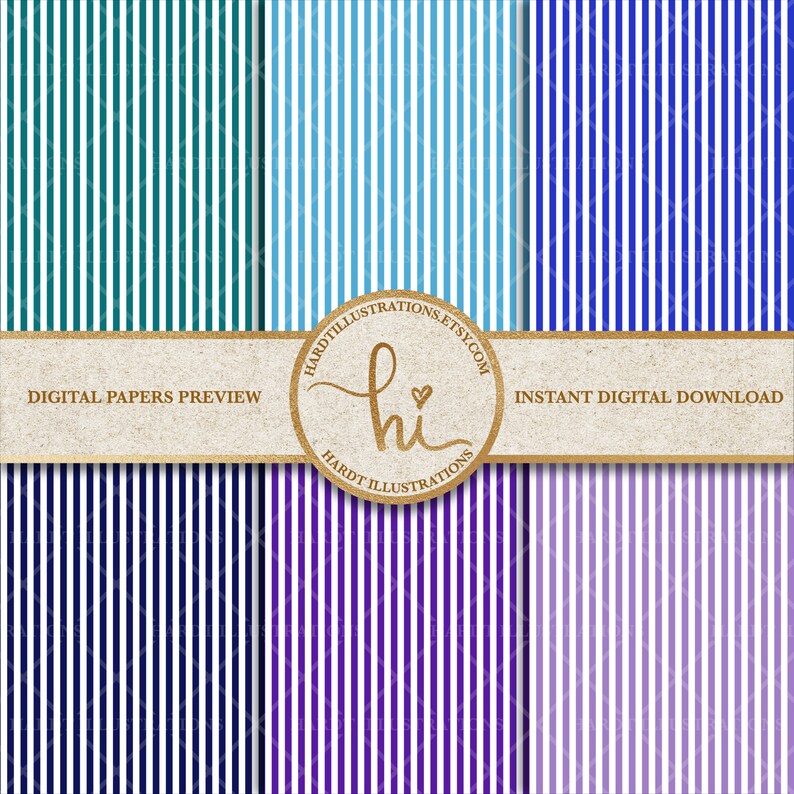 Stripes Digital Paper Rainbow Candy Stripe Paper Preppy - Etsy
