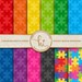 Building Blocks Digital Paper, Toy Bricks Digital Paper, Rainbow ...
