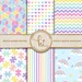 Pastel Rainbow Digital Paper Colorful Rainbow Pattern - Etsy