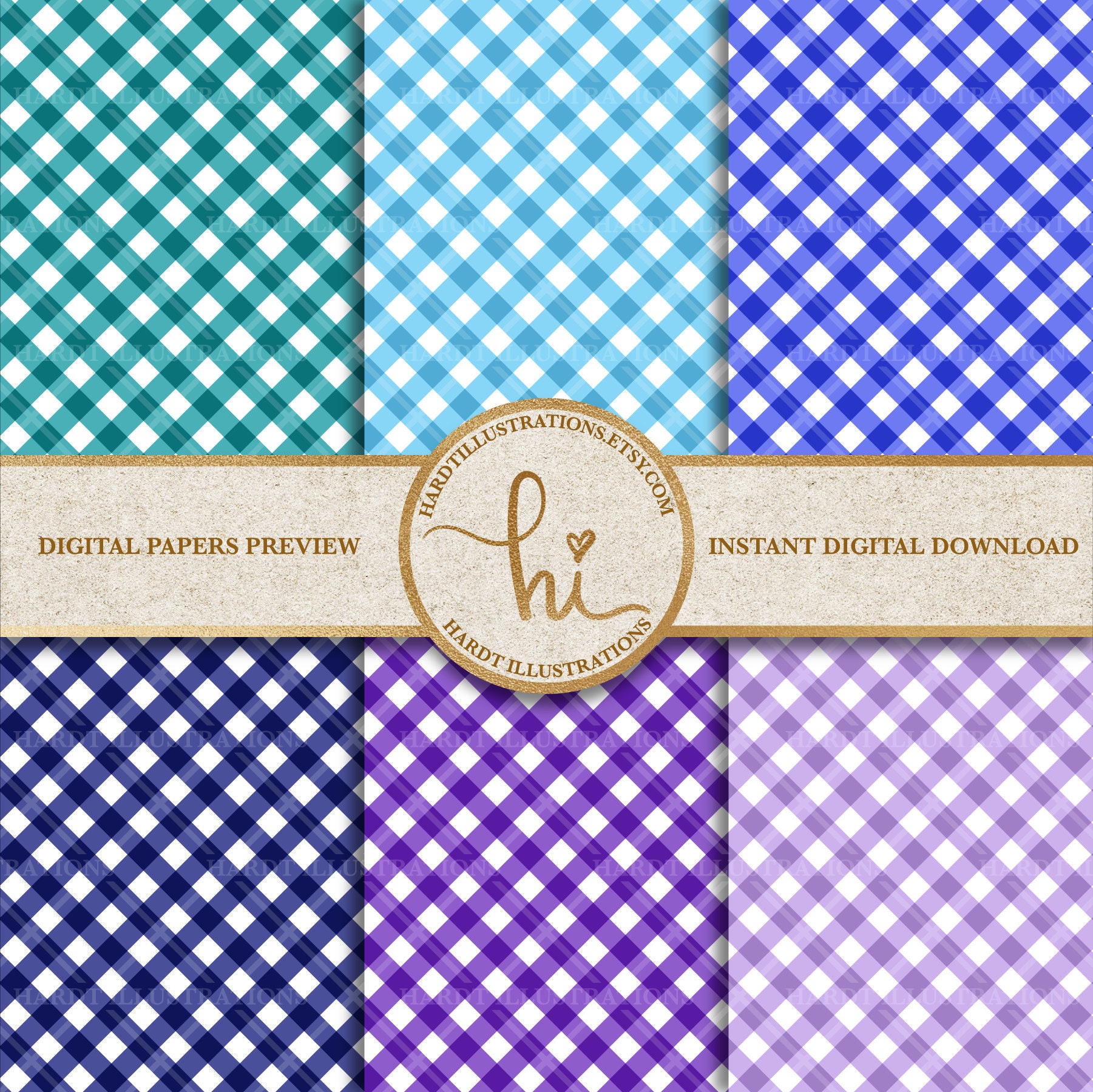Diagonal Gingham Digital Paper Rainbow Gingham Fabric Design - Etsy